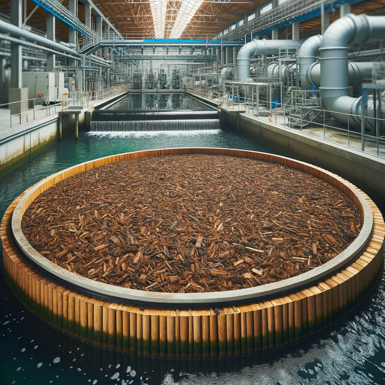 Biofiltros de aguas grises con corteza de pino.